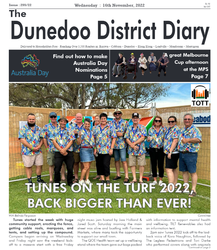 Tunes on the Turf | Dunedoo Sports Club